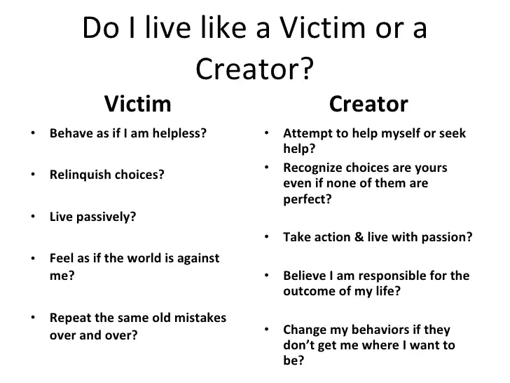 Creator mindset over Victim mindset - Actual Activists