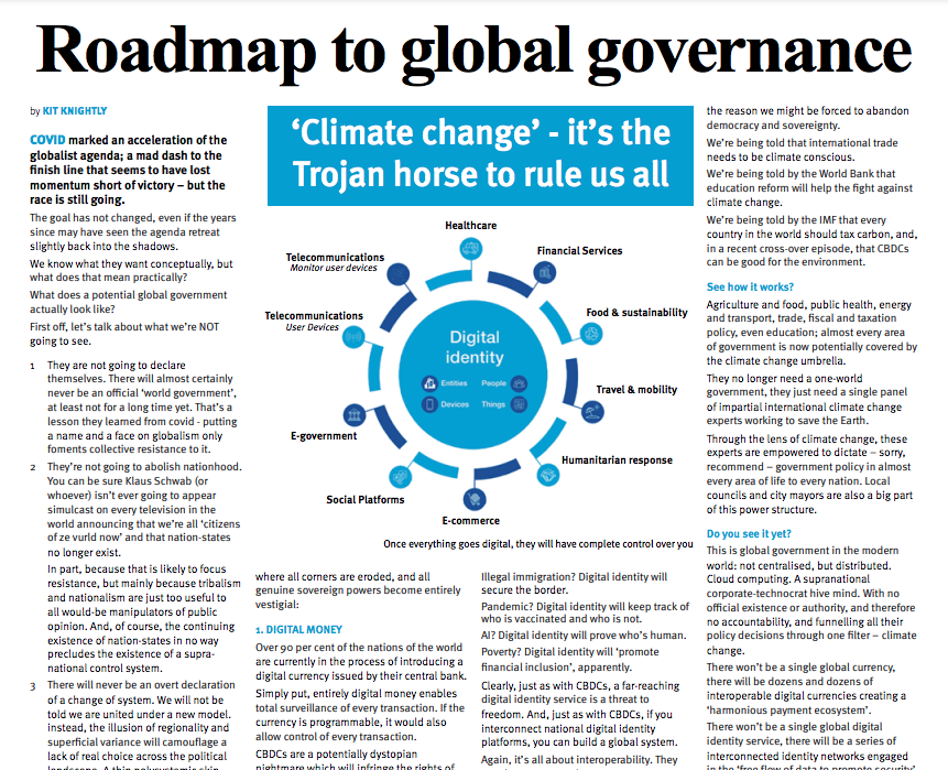 The Roadmap to Global Governance! - Actual Activists